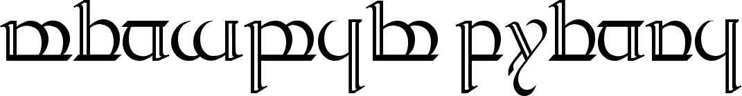 Tengwar Quenya 2 font | Fonts2u.com