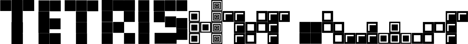 Tetris Blocks Font