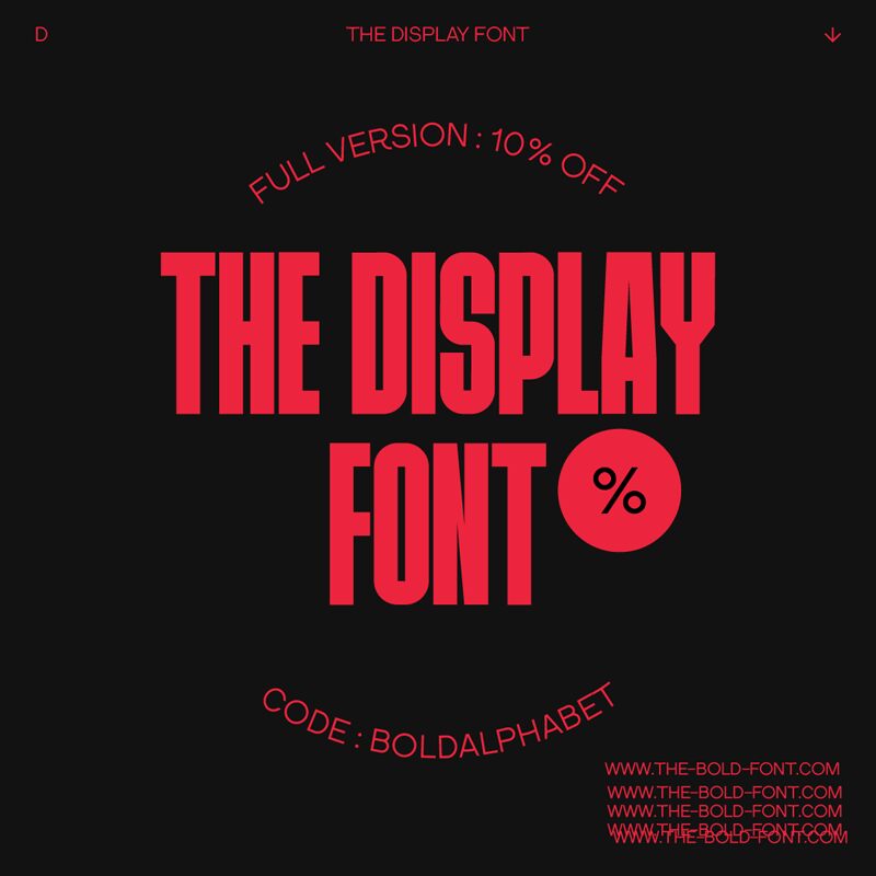 The Display Font Demo Version Font