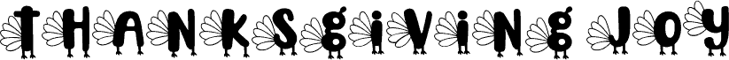 Thanksgiving Joy Turkey font | Fonts2u.com