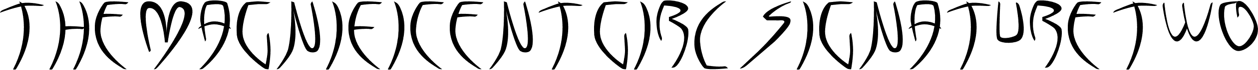 The Magnificent Girl Signature Two font