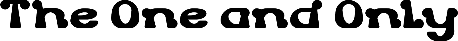 The One and Only Bold font