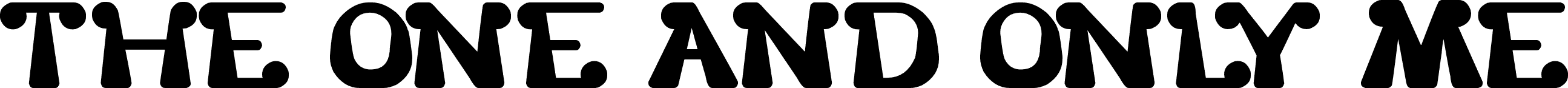 THE ONE AND ONLY ME font