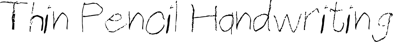 Thin Pencil Handwriting font