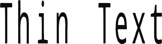 Thin Text font