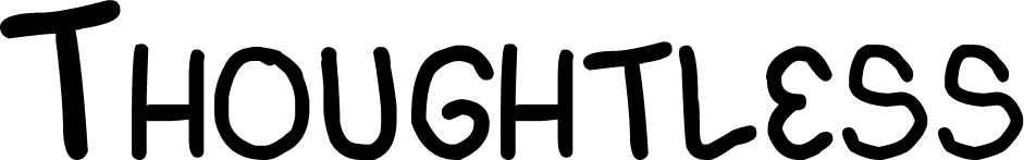 Thoughtless font | Fonts2u.com