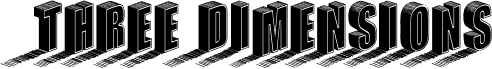 Three Dimensions Hollow Regular font | Fonts2u.com
