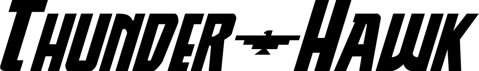 Thunder-Hawk Expanded Italic font | Fonts2u.com