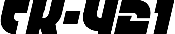 TK-421 Spaced font