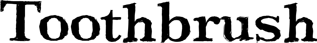 Toothbrush font