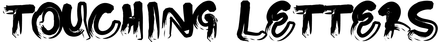 Touching Letters / RafaelTakeo font | Fonts2u.com