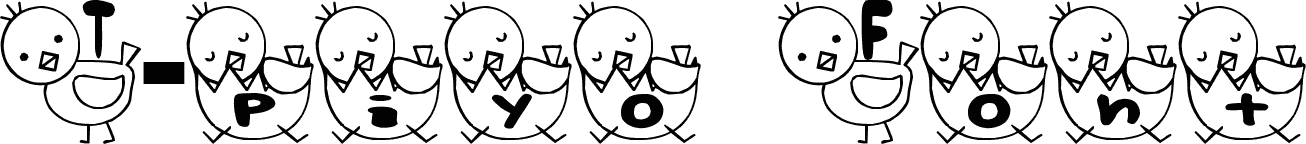 T-piyo Font font | Fonts2u.com