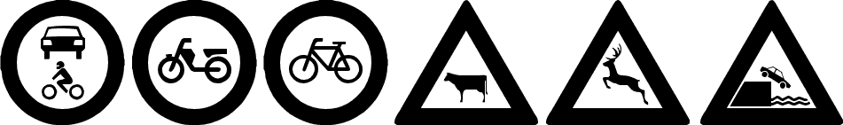 traffic signs tfb font | Fonts2u.com