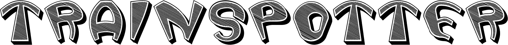 Trainspotter 3D Regular font
