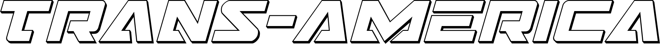 Trans-America 3D Italic font | Fonts2u.com