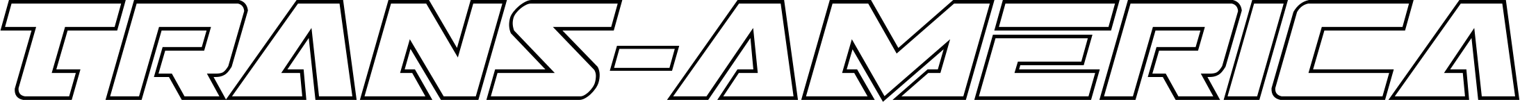 Trans-America Outline Italic font