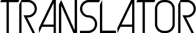 Translator Extravagant Italic font