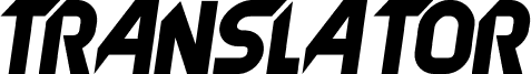 Translator Extravagant Italic font