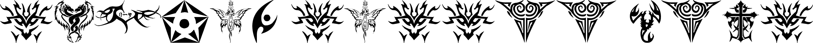 tribal tattoo font font