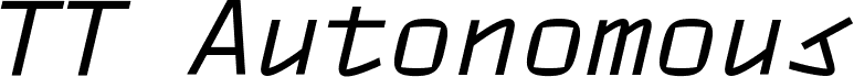 TT Autonomous Mono Trl Bold It font