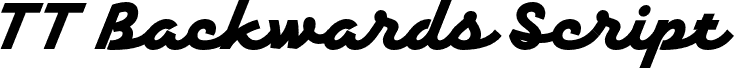 TT Backwards Script Trl Bold font