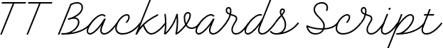 TT Backwards Script Trl Regular font