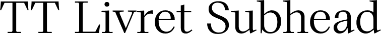 TT Livret Subhead Trl Bold font
