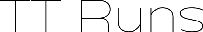 TT Runs Black Outline font | Fonts2u.com