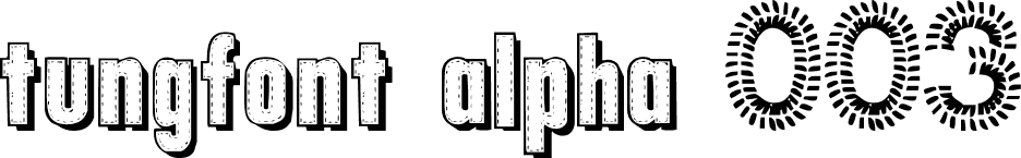 tungfont alpha 003 font