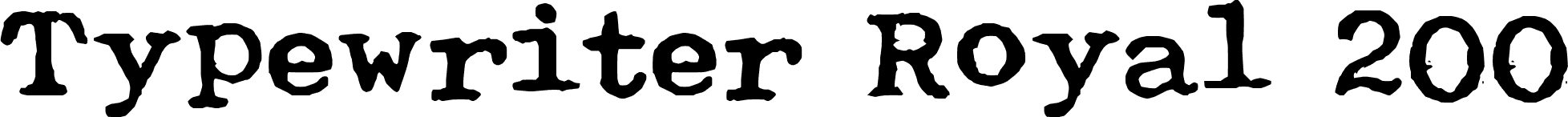 Typewriter Royal 200 font | Fonts2u.com