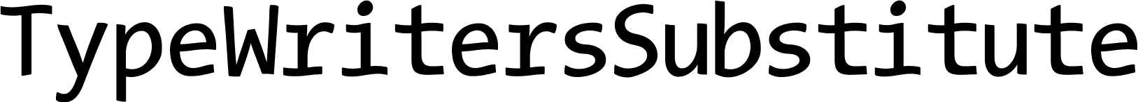 TypeWritersSubstitute font | Fonts2u.com