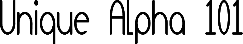 Unique Alpha 101 font | Fonts2u.com