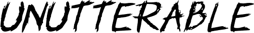 Unutterable font | Fonts2u.com