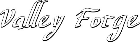 Valley Forge Outline Italic font