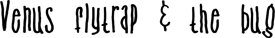 Venus flytrap the bug font | Fonts2u.com