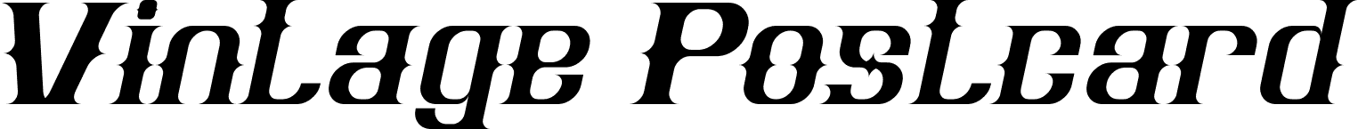 Vintage Postcard Italic font | Fonts2u.com
