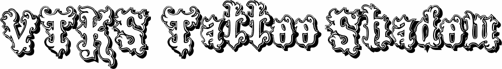VTKS Tattoo Shadow font | Fonts2u.com
