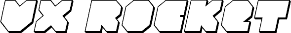 VX Rocket Chrome Italic font