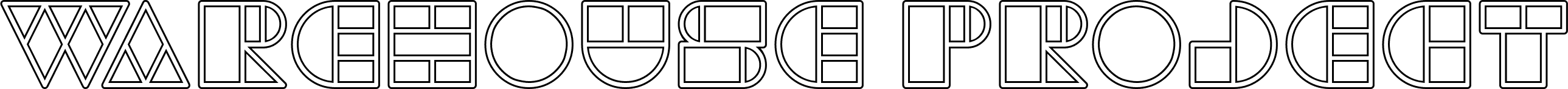 WAREHOUSE PROJECT-Hollow font | Fonts2u.com