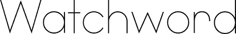 Watchword Bold Demo font