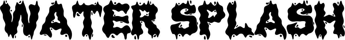 Water Splash font