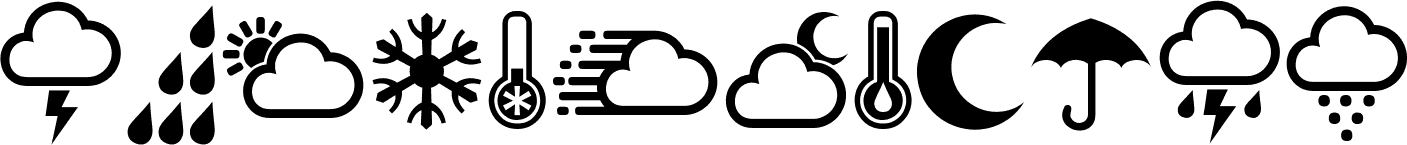 Weather Symbols Regular font