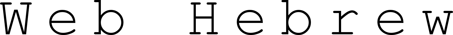 Web Hebrew Monospace font