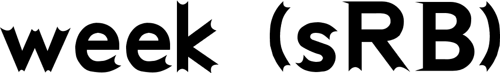 week (sRB) font