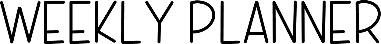 WEEKLY PLANNER font | Fonts2u.com