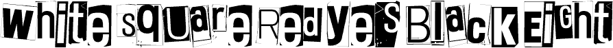 White Square Red Yes Black Eight フォント | Fonts2u.com