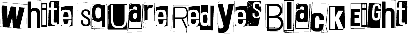 White Square Red Yes Black Eight Pingpong Pingpong フォント | Fonts2u.com