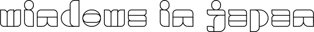 Windows In Japan Bold font | Fonts2u.com