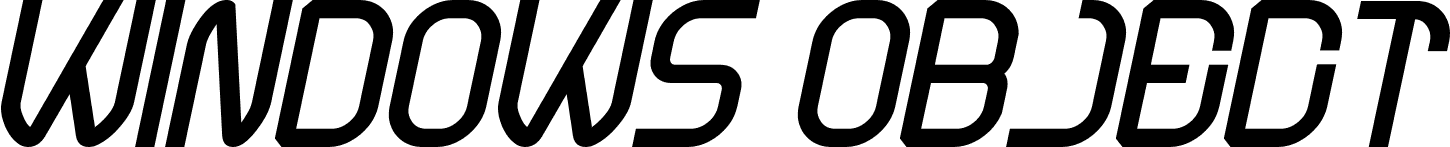 WINDOWS OBJECT Bold Italic font | Fonts2u.com