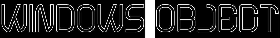 WINDOWS OBJECT-Hollow-Inverse font | Fonts2u.com
